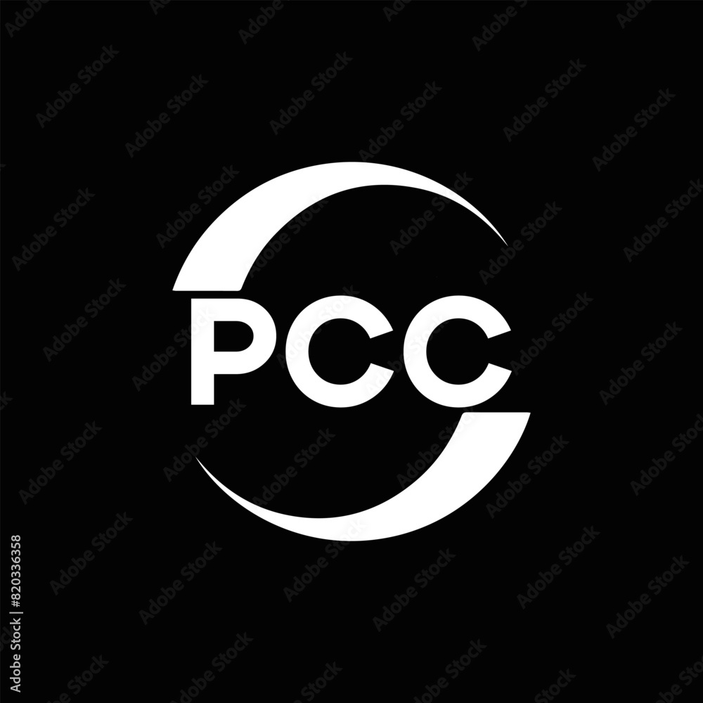 PCC logo. P C C design. White PCC letter. PCC, P C C letter logo design. P C C letter logo ...