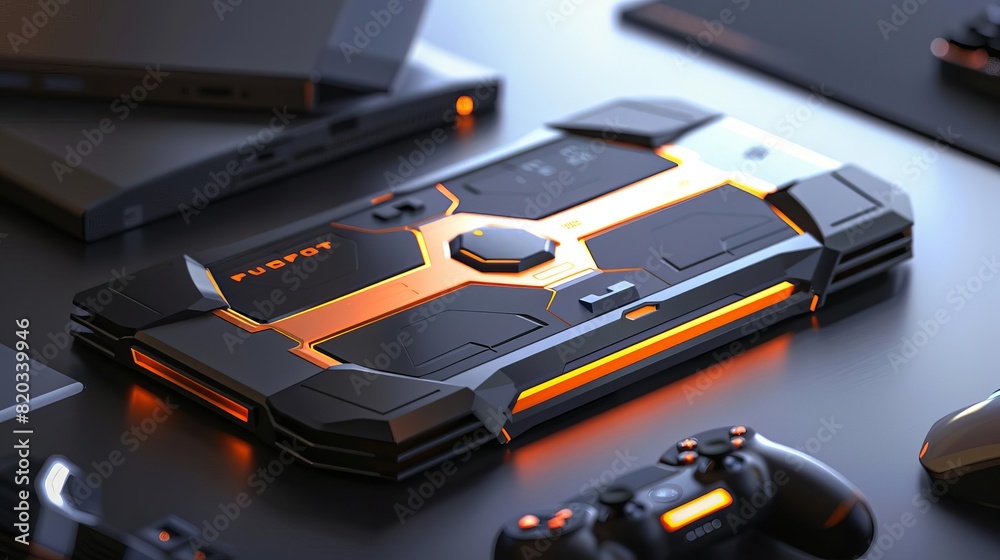 Gaming tablets side view focusing on portable gaming experiences ...