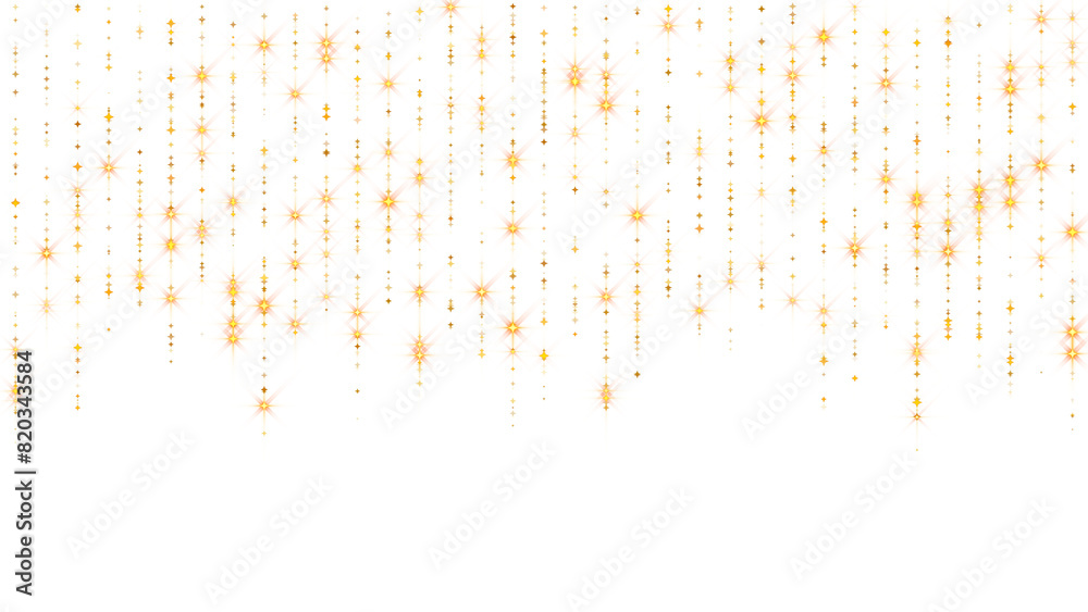 png golden shiny and glittering particles on transparent background ...