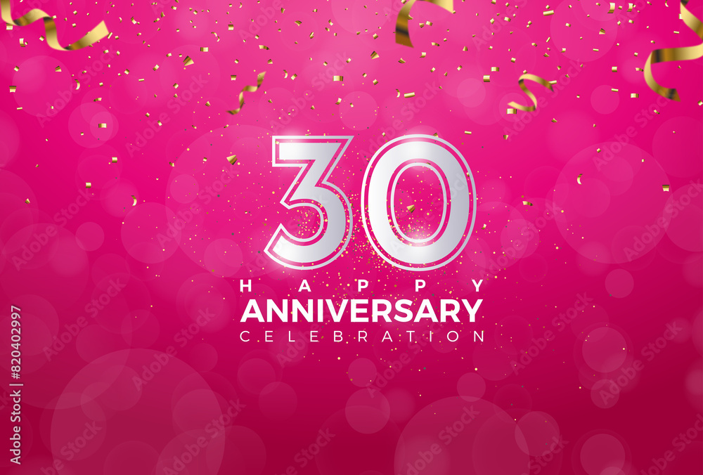 30th Anniversary celebration, 30 Anniversary celebration, Realistic 3d ...