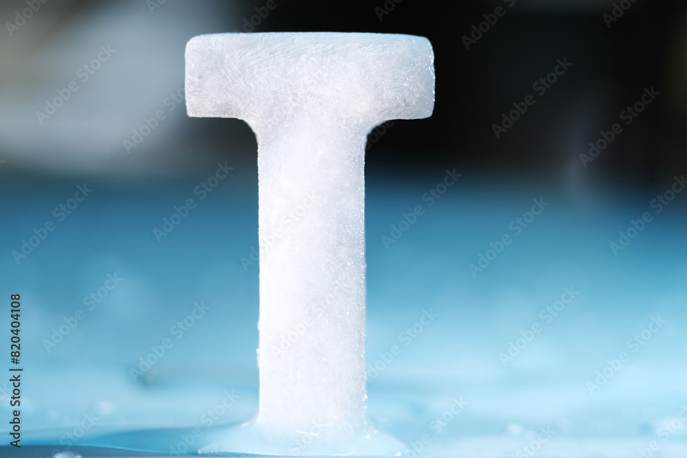 Capital letter T using frozen alphabet Stock Photo | Adobe Stock