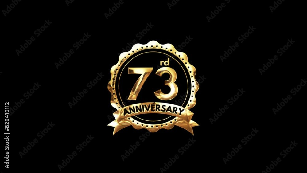 73rd Anniversary luxury Gold Animation. Greeting for the 73rd ...