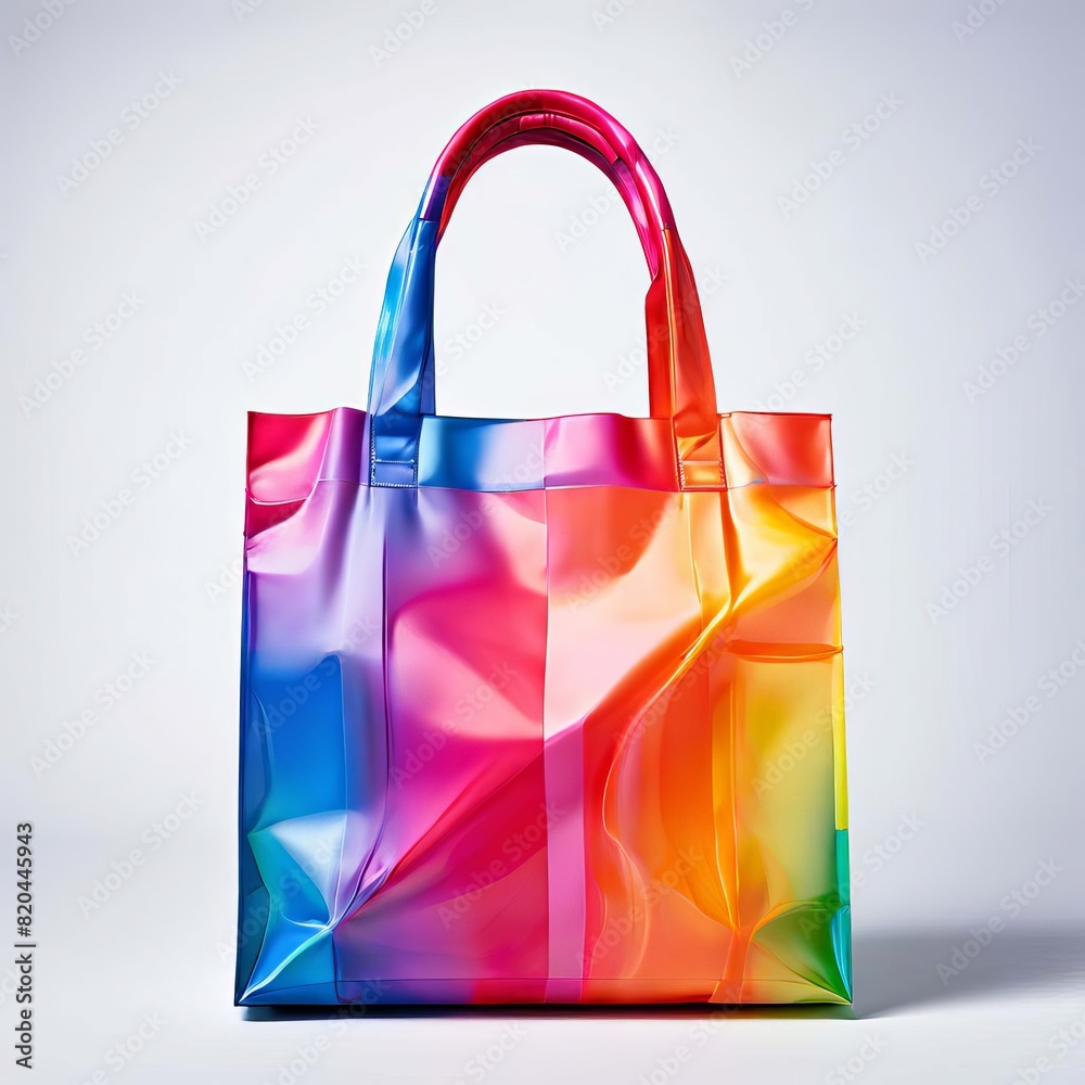 Colorful and Digital shopping bag with a modern and streamlined ...
