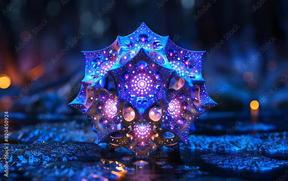 Dodecahedron Abstract background A 3D shape with twelve pentagonal ...