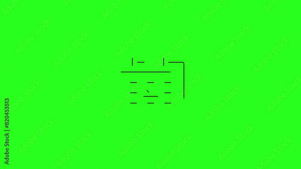 Black line election and voting 4k icon animation on Green screen ...