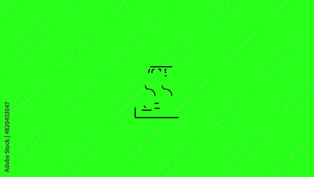 Black line election and voting 4k icon animation on Green screen ...
