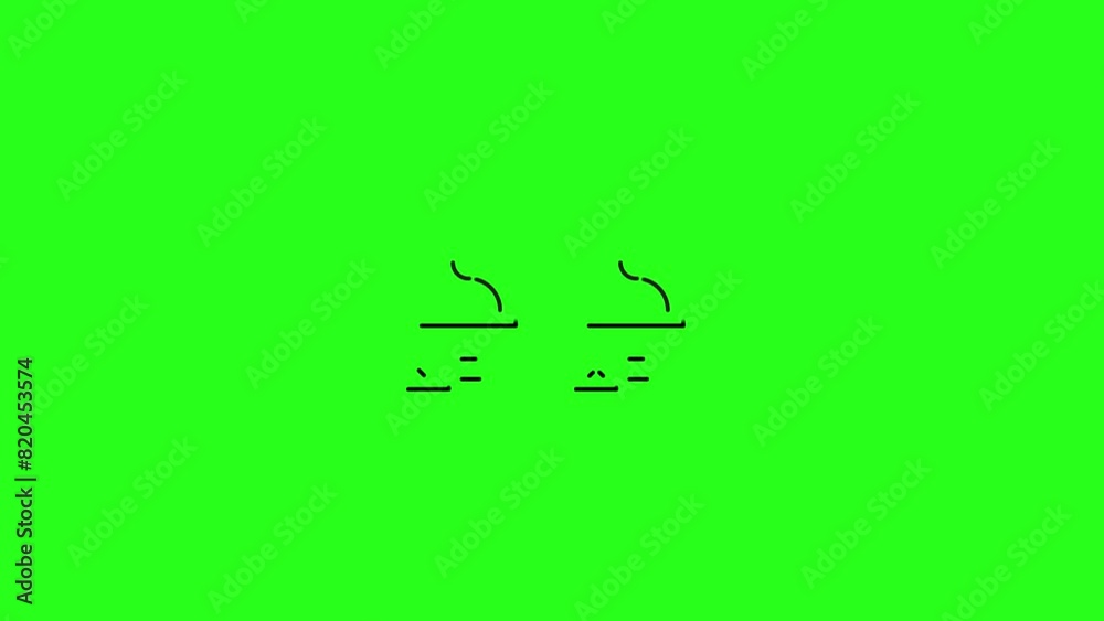 Black line election and voting 4k icon animation on Green screen ...