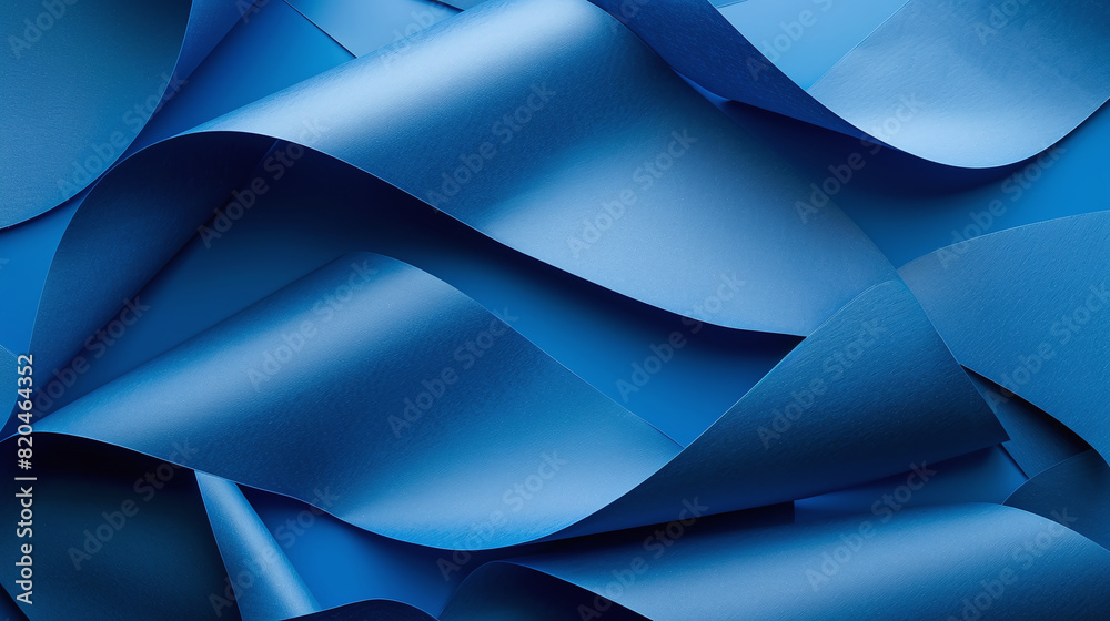 abstract blue background with interlaced paper ribbons AI generated ...