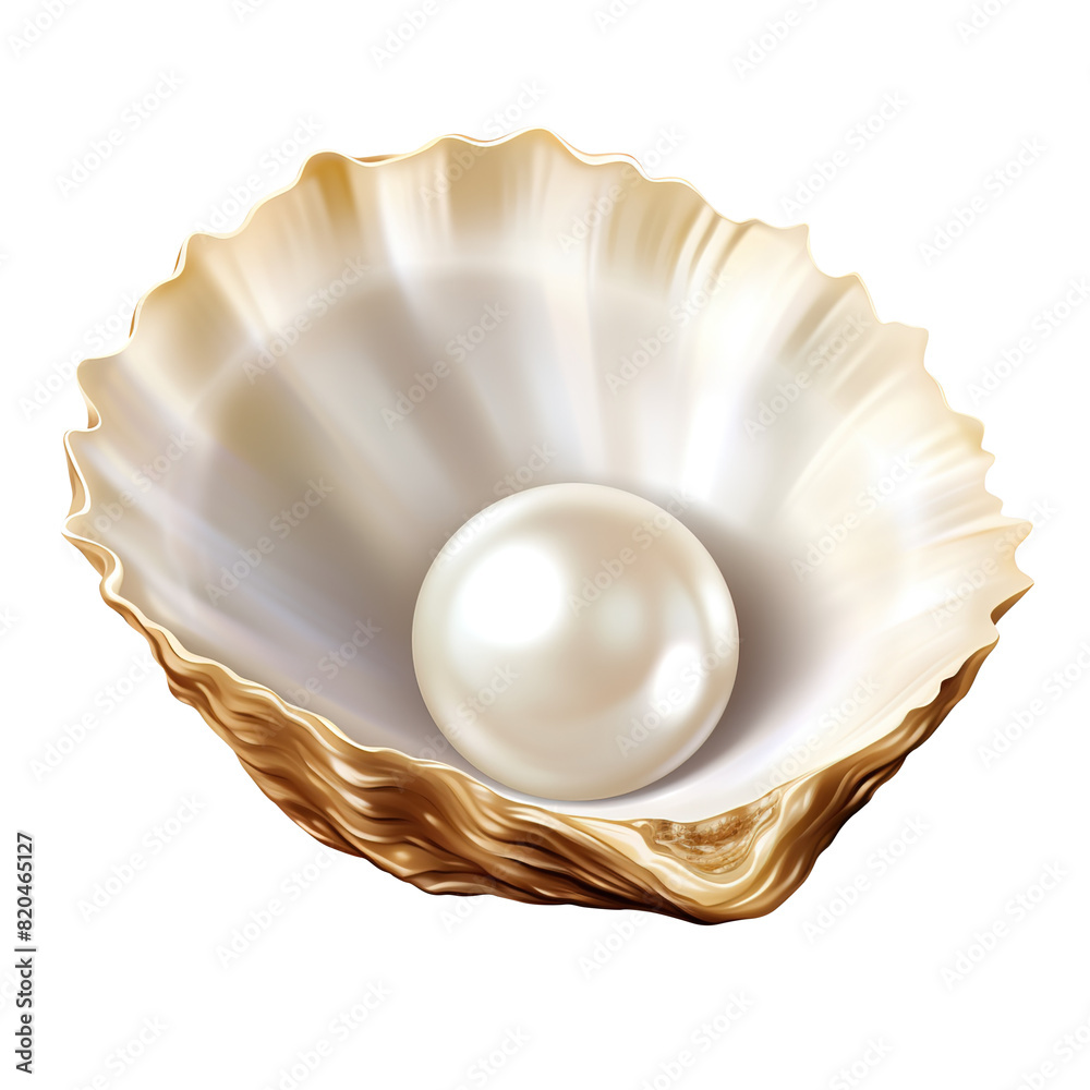 pearl in a shell, isolated on transparent background Remove png ...