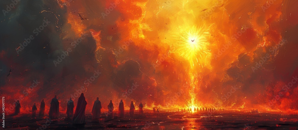 Pentecost - Digital Artwork Depicting the Descent of the Holy Spirit ...