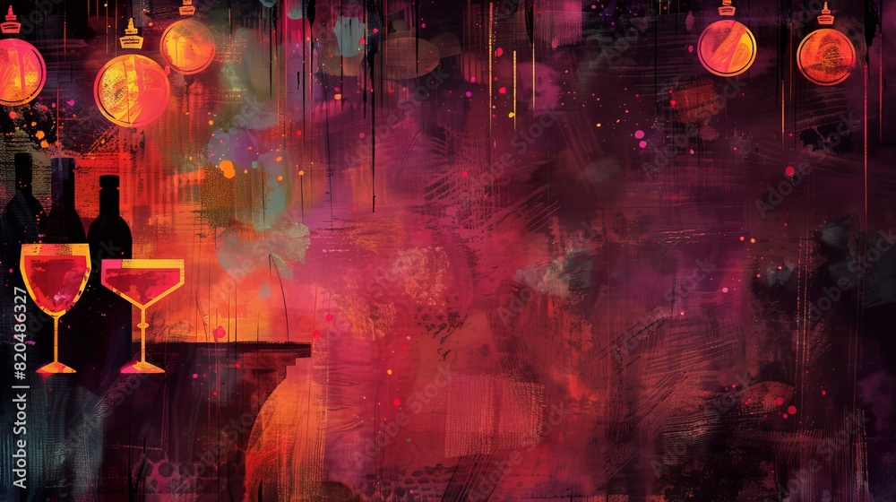 Vintage Speakeasy Theme Party Background with Ample Copy Space - Retro ...