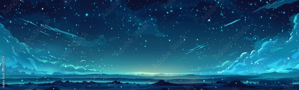 village view background at night with 2d style, Ai Generated Images ...