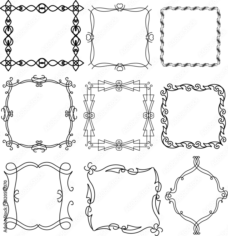 Beautiful carved frames to frame messages text and images. The frames ...