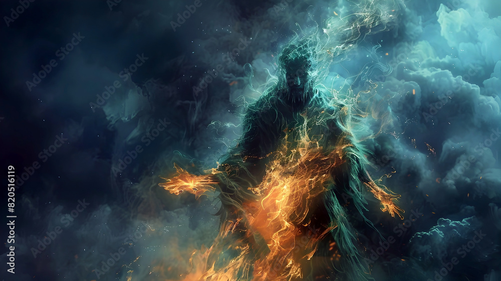 Watercolor Visualization of Supernatural Sacrifice Fueling Dark Magical ...
