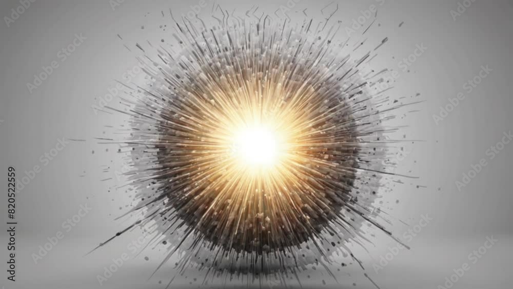 exploding particles technology background. seamless and looping ...