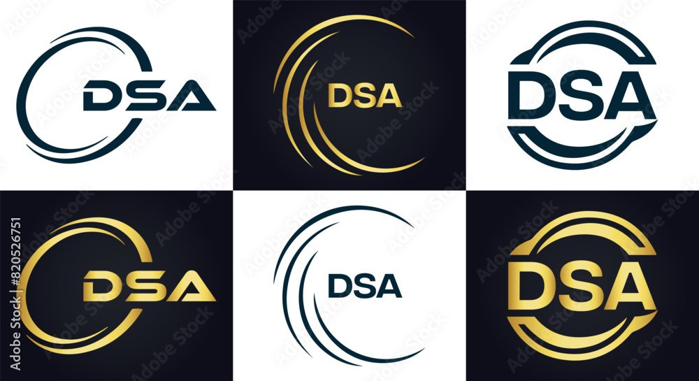 DSA logo. D S A design. White DSA letter. DSA, D S A letter logo design ...