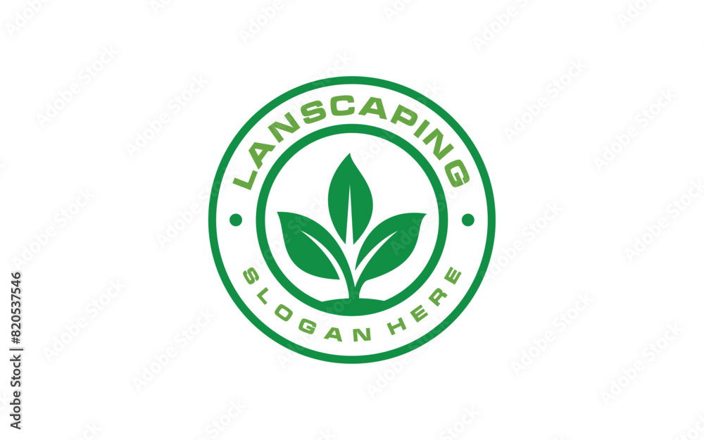 Growing leaf logo icon design, circle Earth with plant graphic element ...