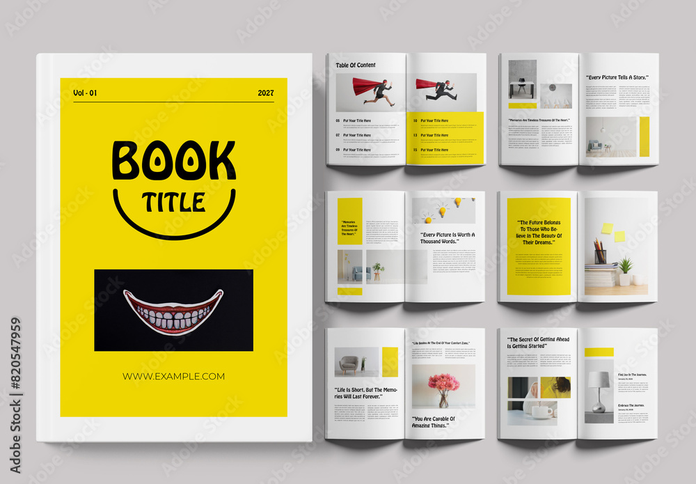 Book Title Layout Stock Template | Adobe Stock