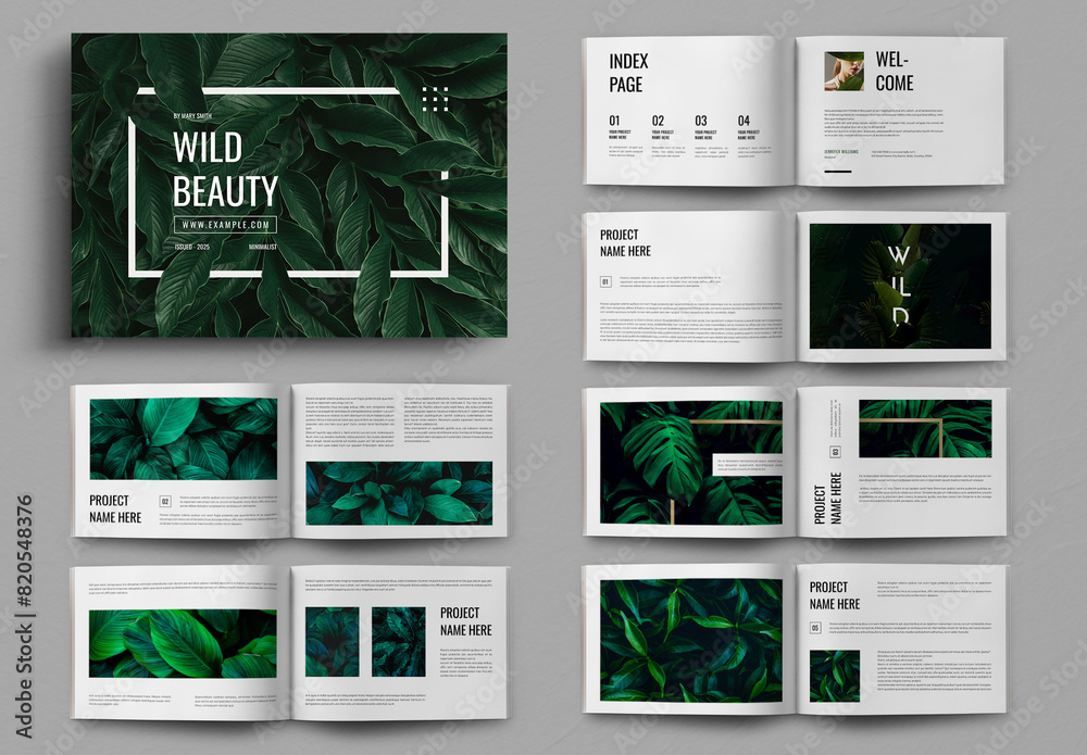 Botanic Magazine Layout Stock Template | Adobe Stock