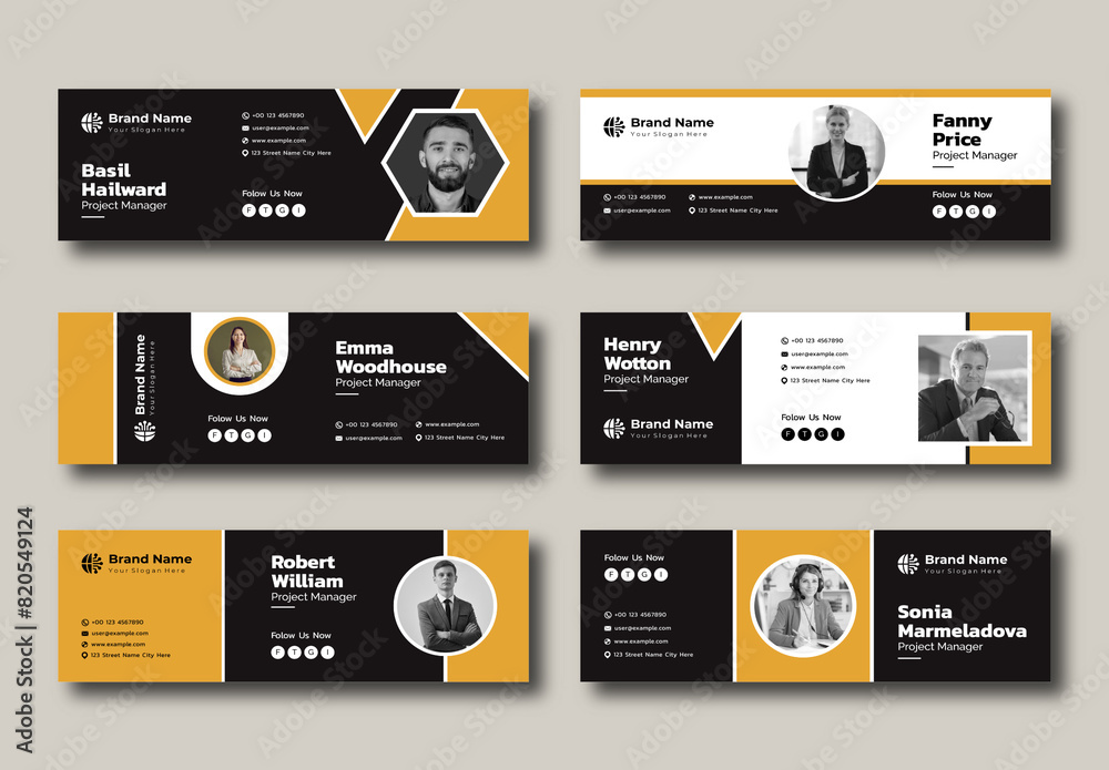 Email Signature Templates Stock Template | Adobe Stock