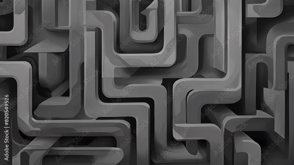 3D Render of dark color Abstract Background with Geometrical Shapes ...