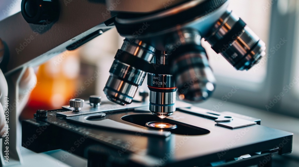 An Image of a Microbiologist Working in a Laboratory, Using a ...