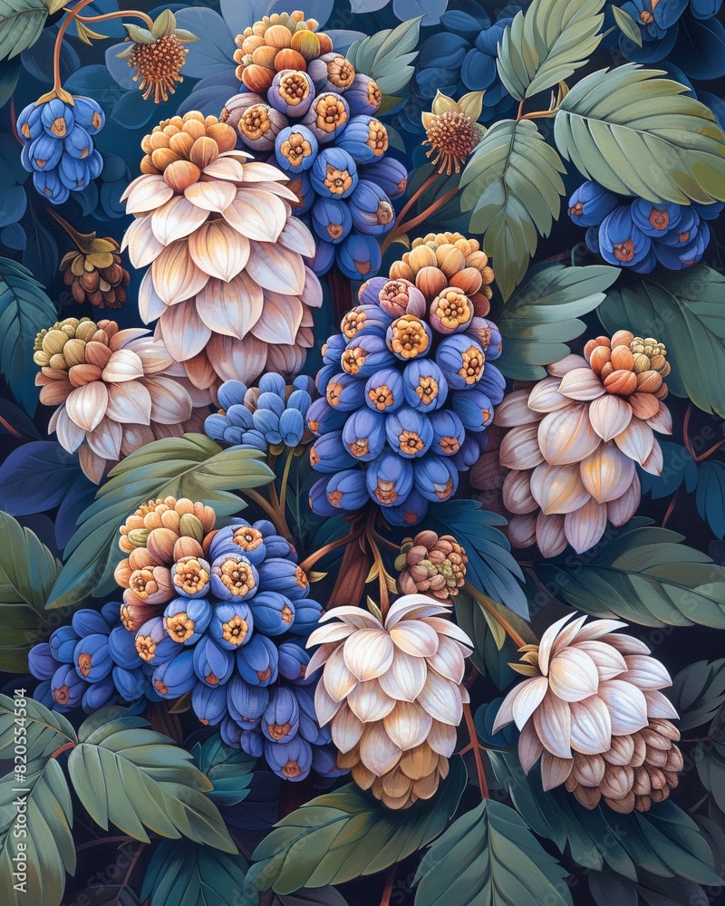 Hops whimsical and surreal depiction of hops, the key ingredient in ...