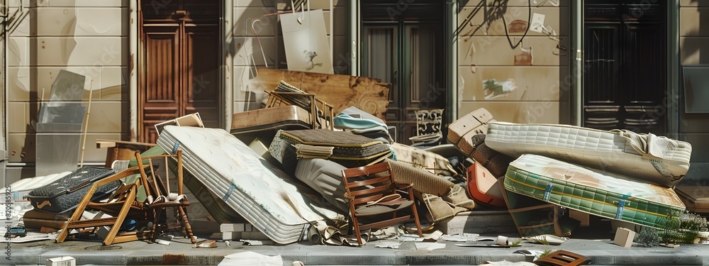 Overstuffed Corner A Poignant Symbol of Societal Indifference and Waste ...