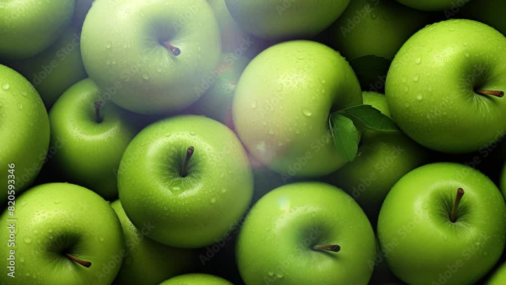 Green apples background tile. Green apples in the market. Green apple ...