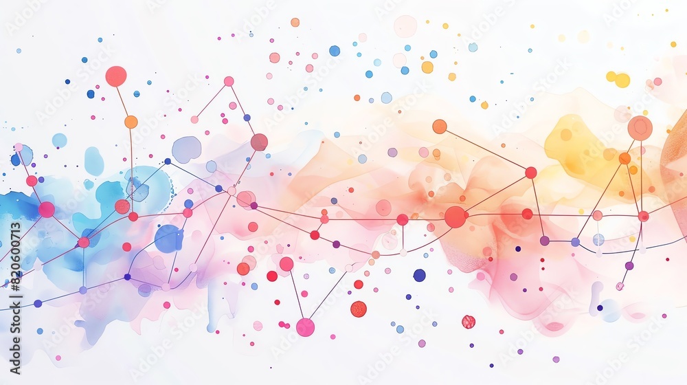 ภาพประกอบสต็อก Scatter plot chart with data points flat design top view ...