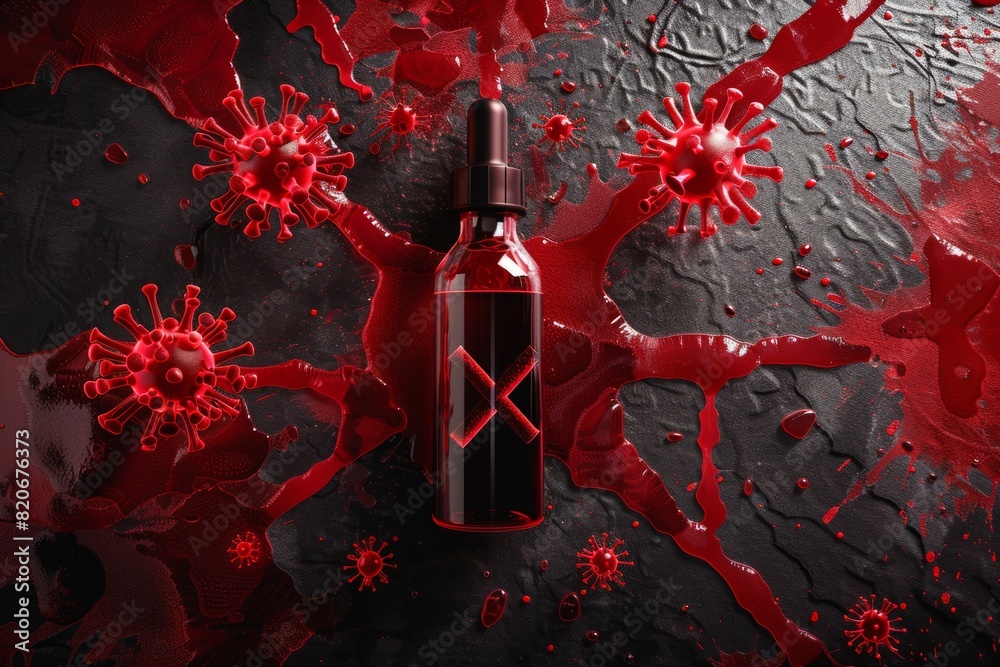 Blood sample for Disease X test. Disease X is the mysterious name given ...