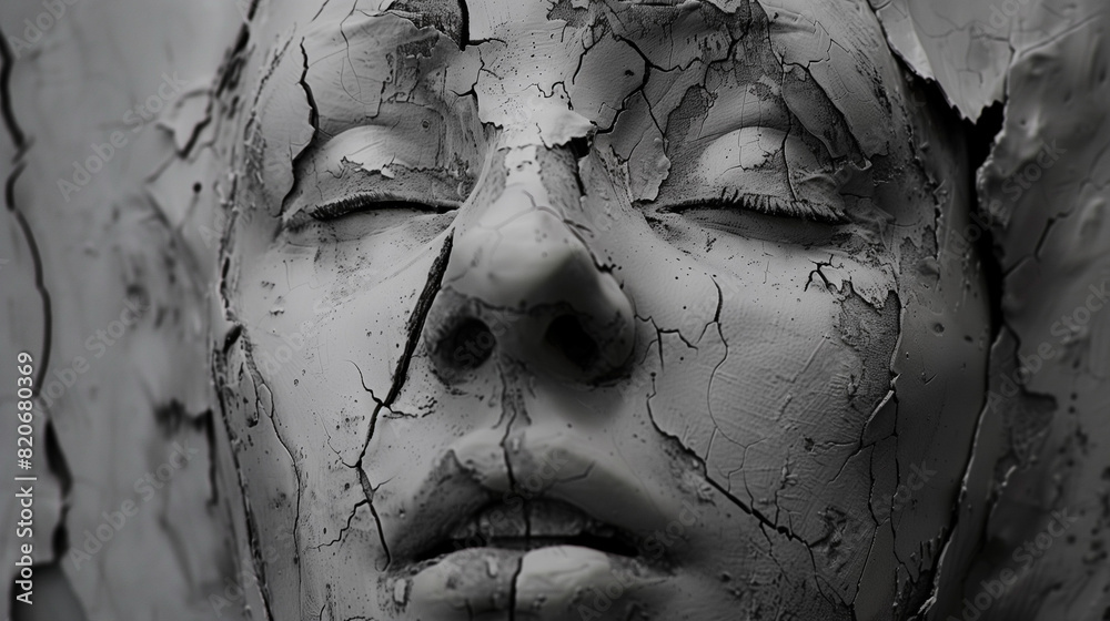 Empty laughter hiding inner pain, a fragile façade crumbling under the ...