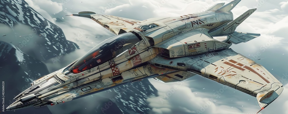 Ancient alien fighter discovered by modern pilots, contrasting ancient ...