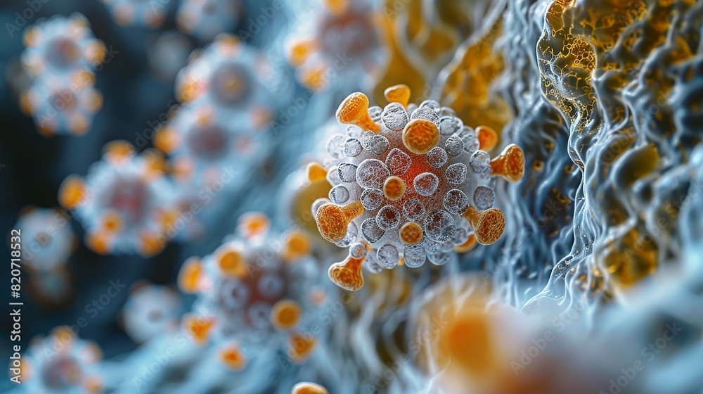 Science microscopic background, Microscopic view of various types of ...