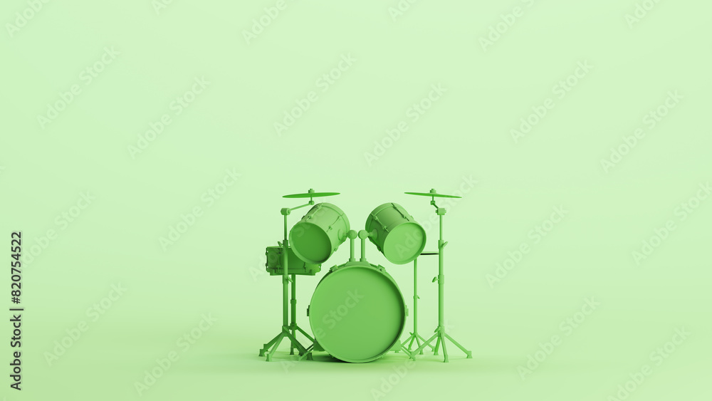 Green drum kit cymbals percussion musical instrument drum set music ...