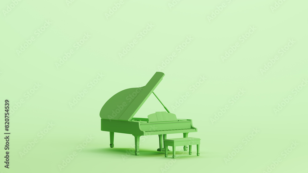 Green grand piano classical musical instrument piano grand soft tones ...