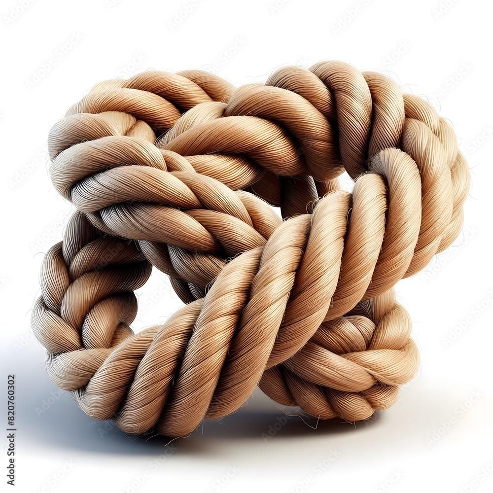 Tied Together: Isolated White Rope Knot isolated on transparent ...