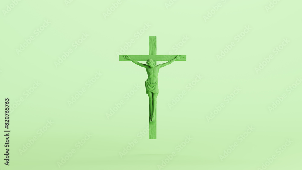 Green Jesus Christ crucifixion cross holy faith Easter mint background ...