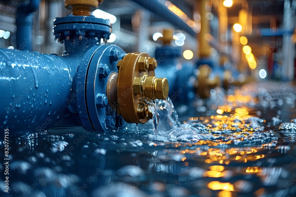 Industrial Water Leak in Manufacturing Plant - Urgent Water Management ...