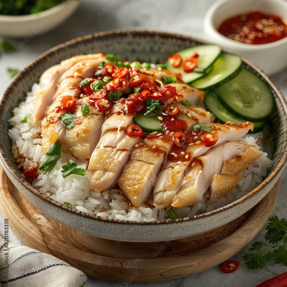 enjoy the delicacy of malaysian food, hainanese steam chicken rice ...