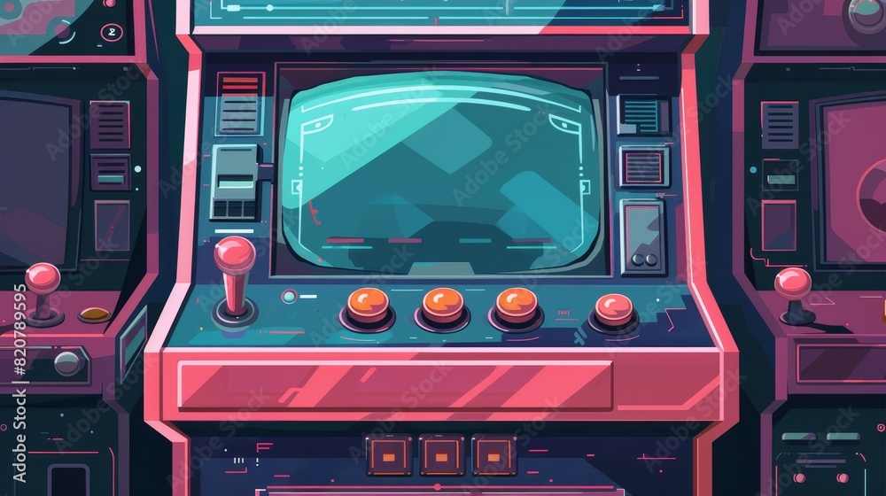 Ilustração do Stock: Gamer interface with text element flyer design set ...
