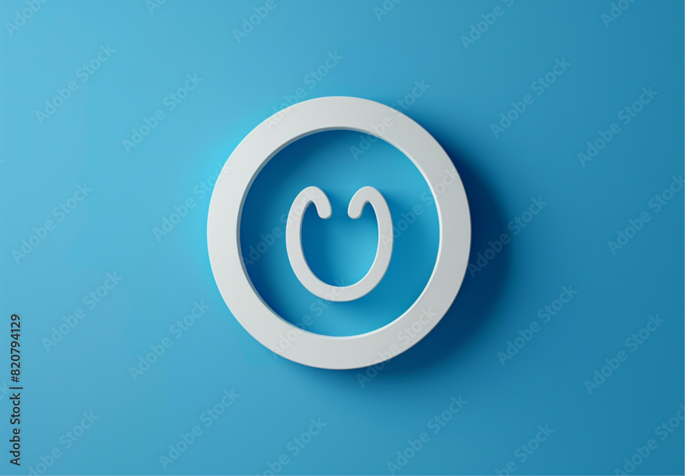 Logo design, white logo with a smiley face inside the letter "o ...