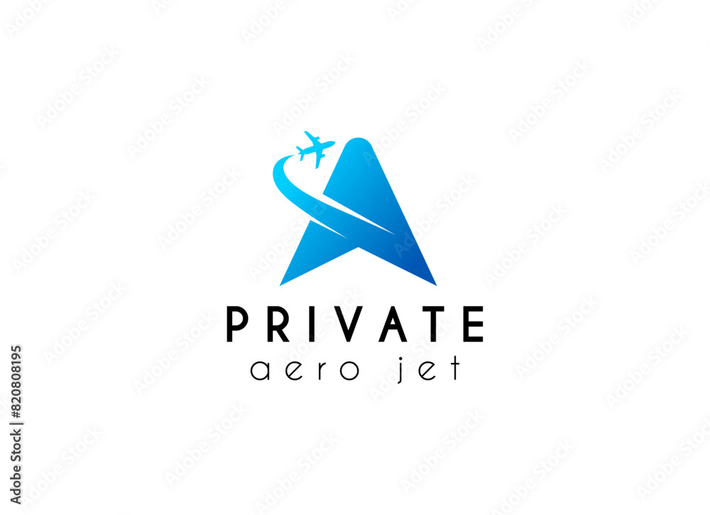 Sky aviation private jet logo design. Minimalist airplane logo for ...