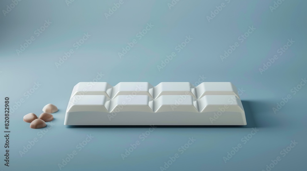 Blank 3D wrap for sweet snack for retail product. Seamless white ...