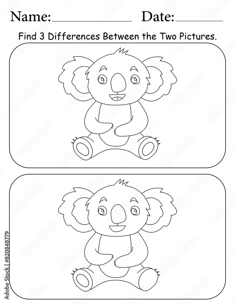 Koala Puzzle. Printable Activity Page for Kids. Educational Resources ...