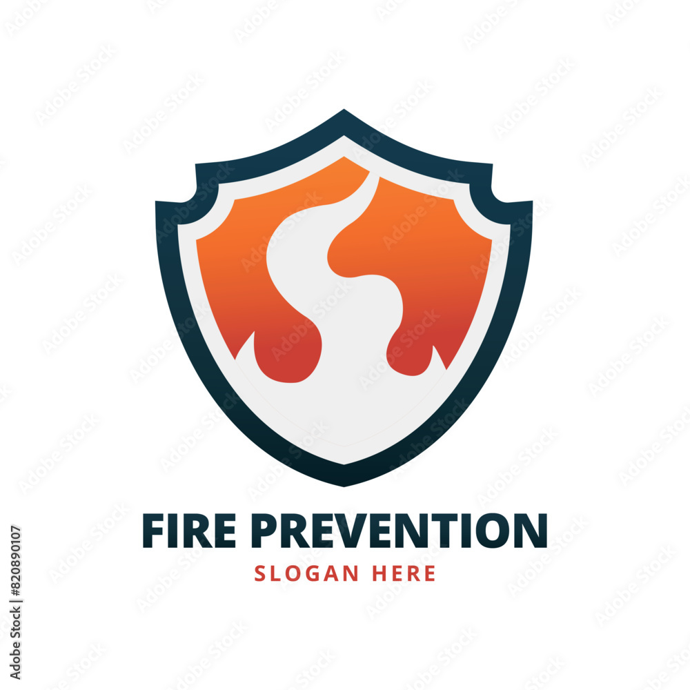 911 Fire shield logo illustration, suitable for fire prevention logo or ...