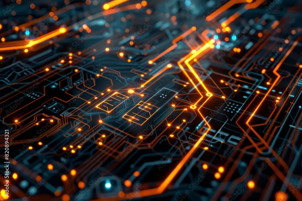 a transparent neon ghost of a digital ancestor - futuristic technology ...