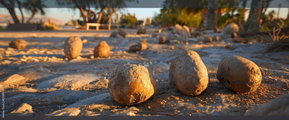 Dry Dog Poop On The Ground, A Common Sight In Outdoor Areas, Standard ...