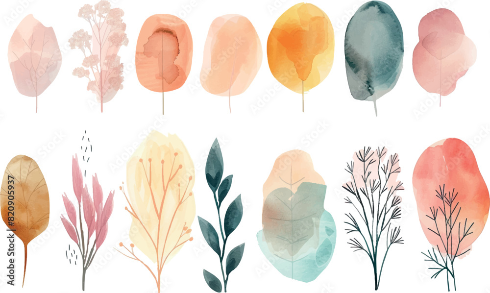 Trees Bush Green Forest Clipart Collection. Forest leaf items clip art ...