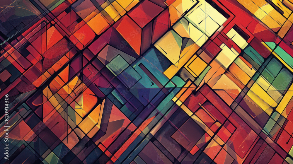 Get lost in the mesmerizing complexity of abstract geometry, where bold ...
